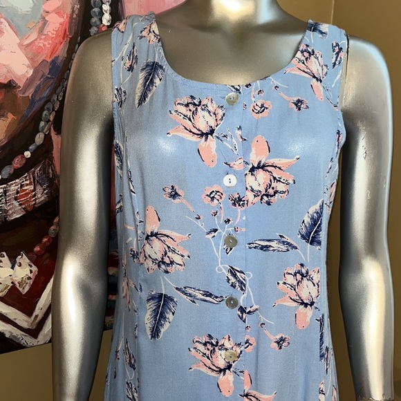 Koret | Dresses | Koret Pm 9s Y2k Blue Floral Long Dress Light Pink ...